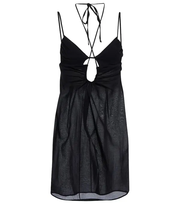 NENSI DOJAKA Cutout Halterneck Mini Dress - Black
