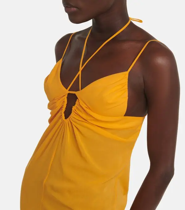 NENSI DOJAKA Cutout Halterneck Maxi Dress