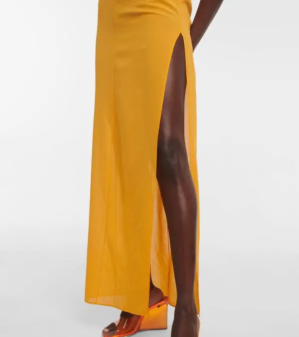 NENSI DOJAKA Cutout Halterneck Maxi Dress