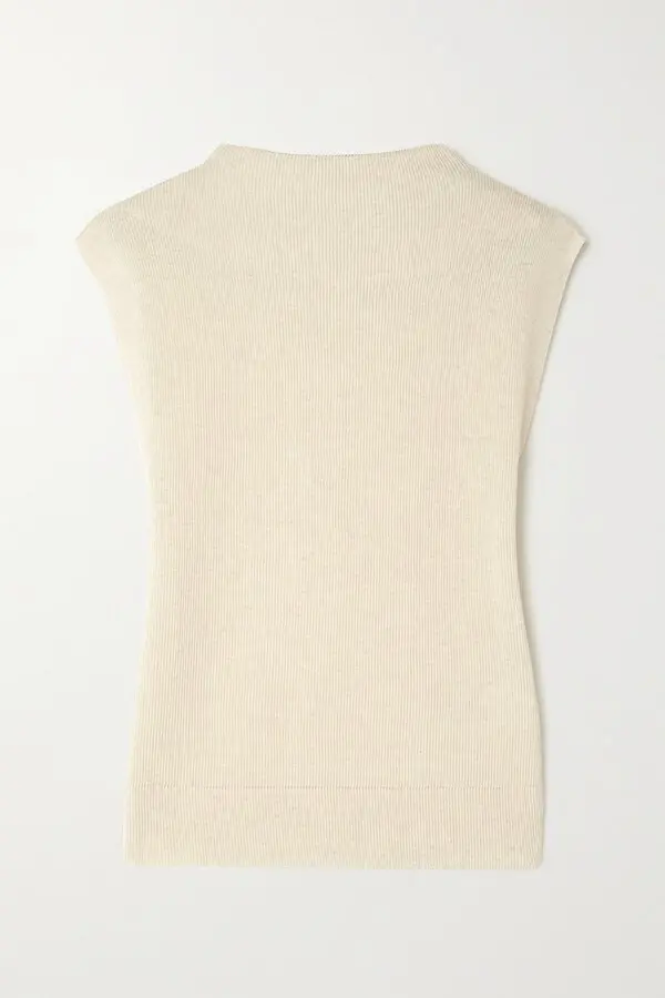 LE17SEPTEMBRE Ribbed Cotton-blend Top