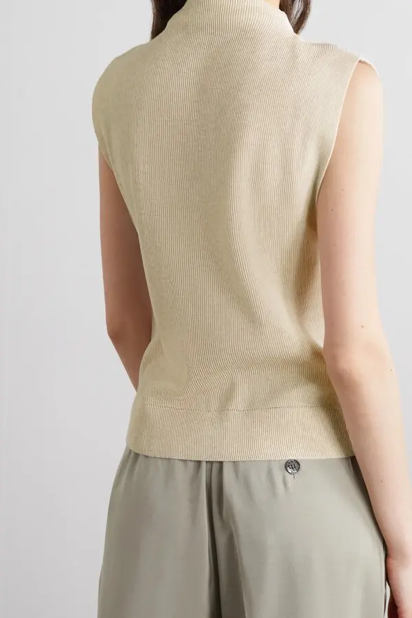 LE17SEPTEMBRE Ribbed Cotton-blend Top