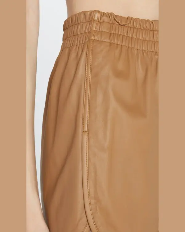 Zeynep Arçay Leather Jogger Shorts