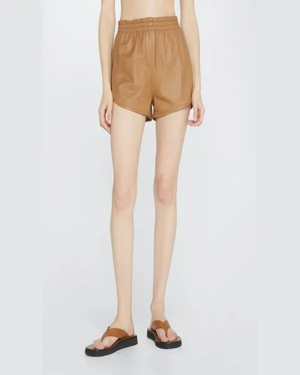 Zeynep Arçay Leather Jogger Shorts