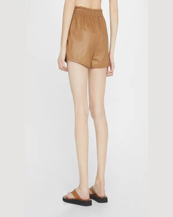 Zeynep Arçay Leather Jogger Shorts