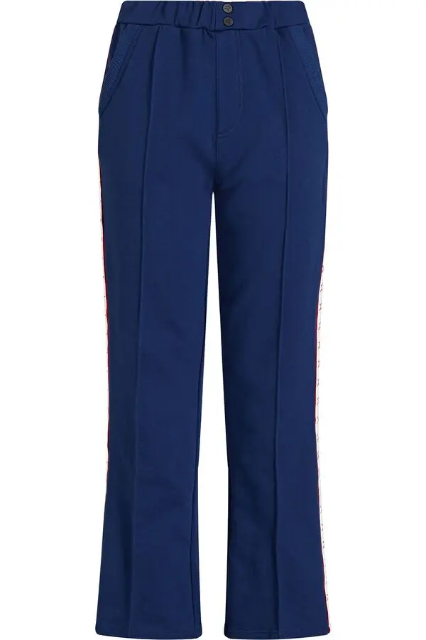 Perfect Moment Cotton-blend Terry Track Pants - Navy