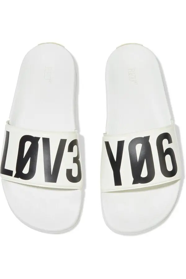 Red Valentino Printed Rubber Slides