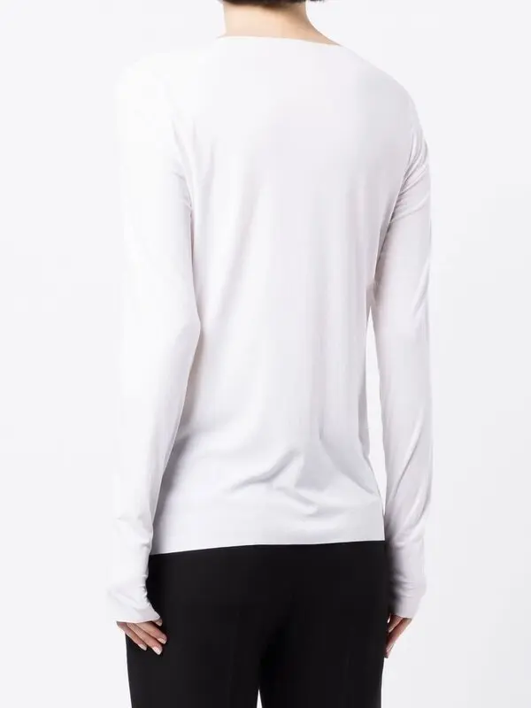 Wolford Aurora Crew-neck Top White Editorialist