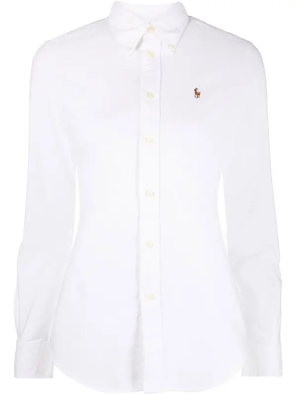 Polo Ralph Lauren Logo-embroidered Oxford Shirt - White