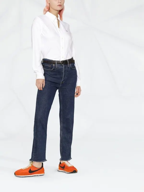 Polo Ralph Lauren Logo-embroidered Oxford Shirt - White