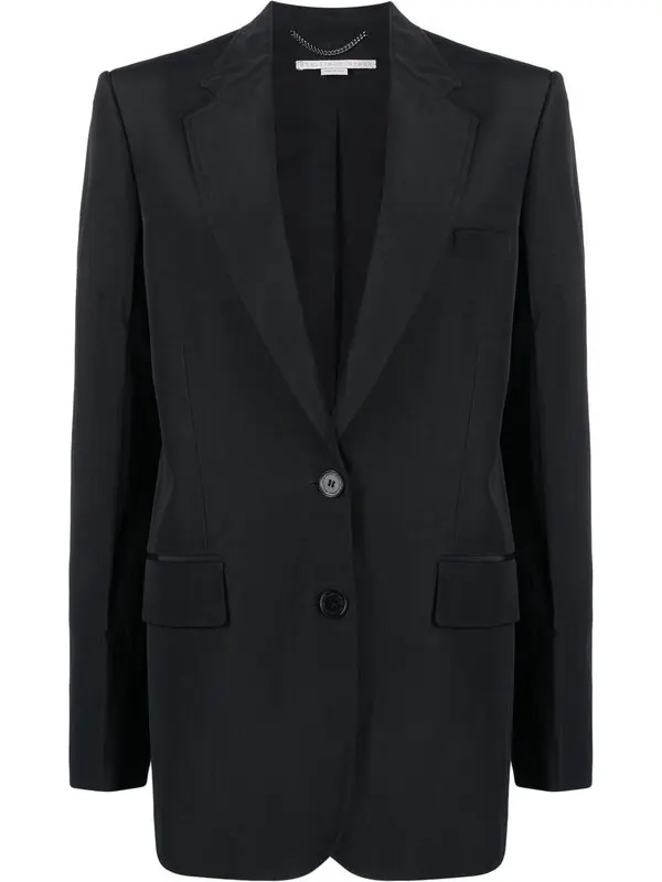Stella McCartney Notched Lapel Single-breasted Blazer - Black