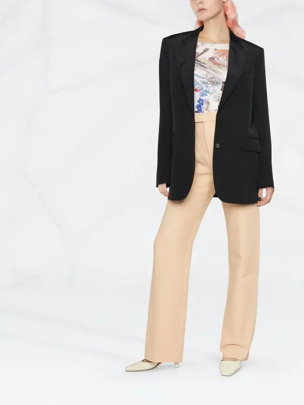 Stella McCartney Notched Lapel Single-breasted Blazer - Black
