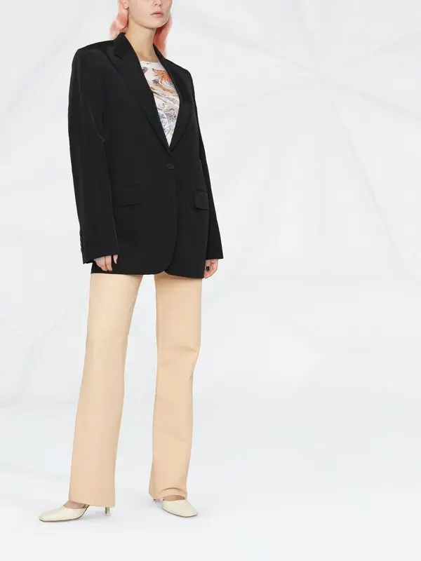 Stella McCartney Notched Lapel Single-breasted Blazer - Black