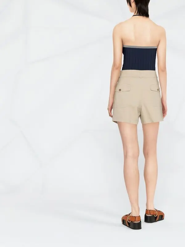 Aspesi High-waisted Wide-leg Shorts
