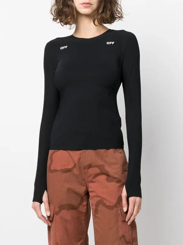 Off-White Logo-print Long-sleeve Top