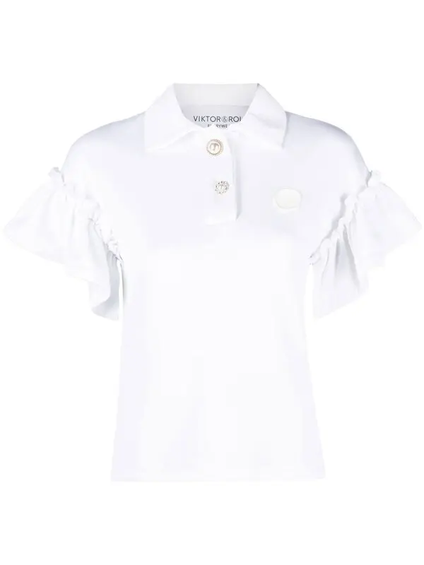 Viktor & Rolf Ruffle-sleeve Polo Shirt