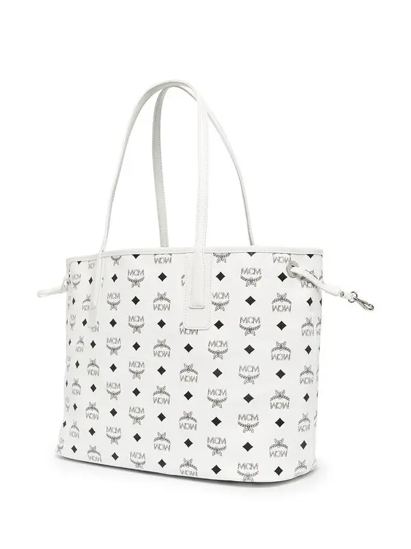 Mcm Medium Liz Reversible Tote - White
