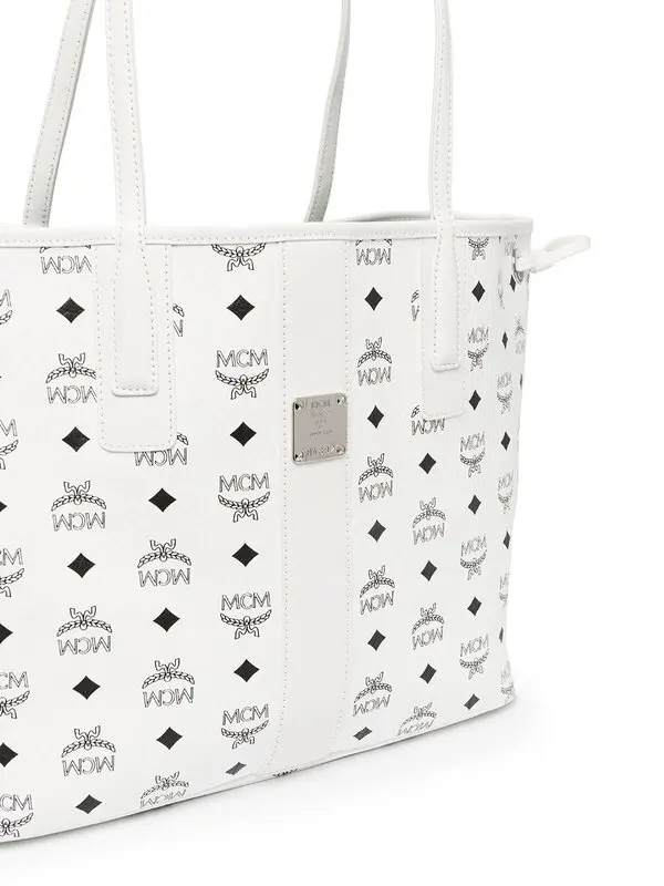Mcm Medium Liz Reversible Tote - White