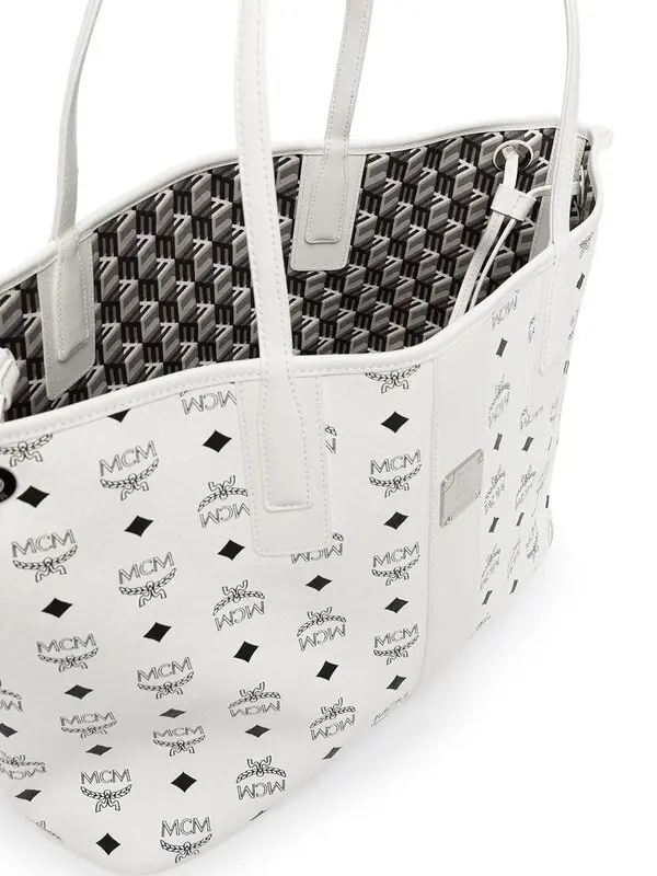 Mcm Medium Liz Reversible Tote - White