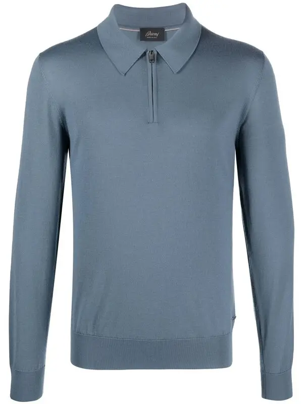 Brioni Wool Polo Collar Jumper