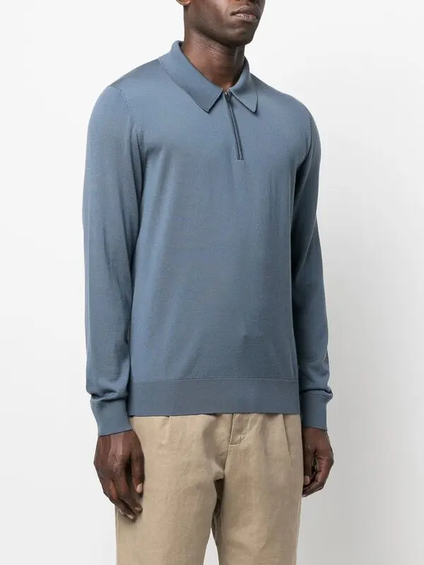 Brioni Wool Polo Collar Jumper