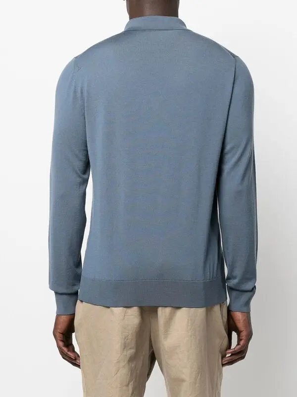 Brioni Wool Polo Collar Jumper