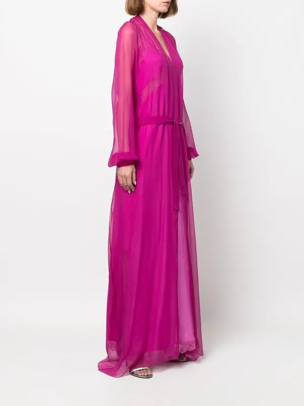 Alberta Ferretti Two-piece Silk Shift Gown