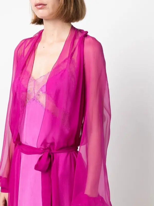 Alberta Ferretti Two-piece Silk Shift Gown
