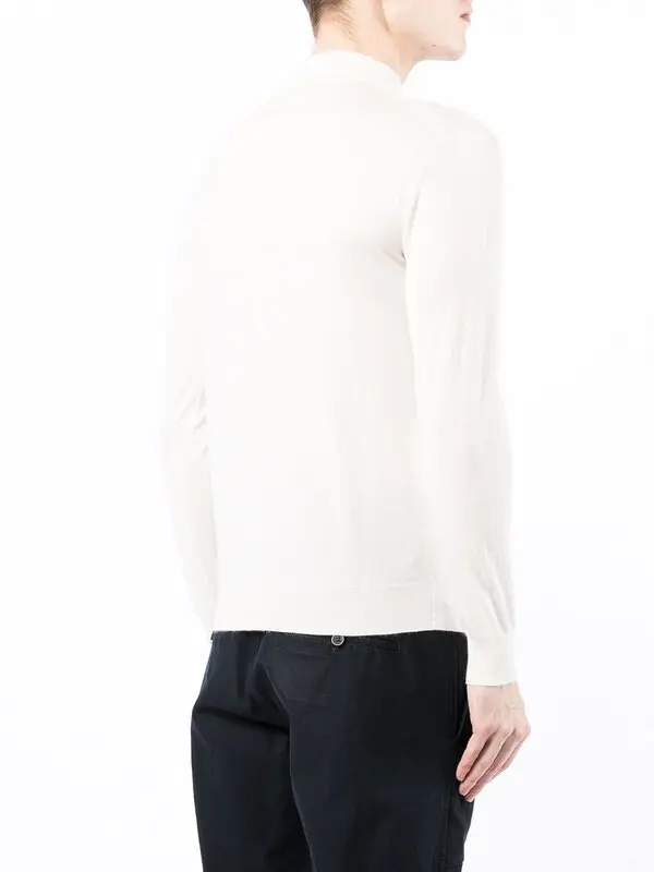N.peal Mock Neck Knitted Jumper - White