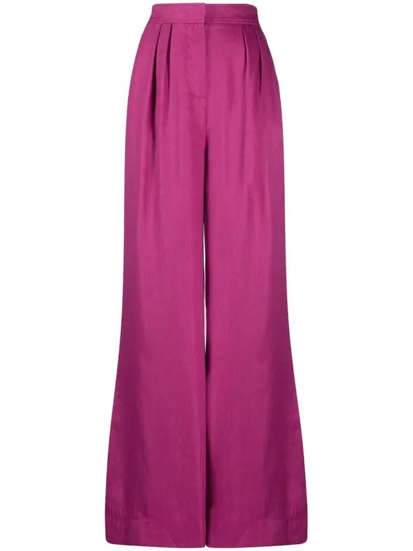 Alberta Ferretti High-waist Wide-leg Trousers - Purple