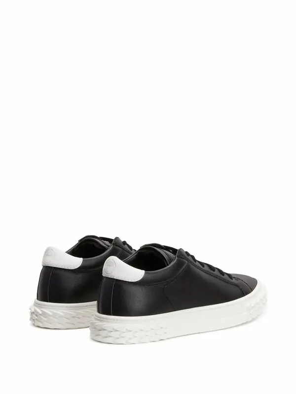 GIUSEPPE ZANOTTI Two-tone Lace-up Sneakers - Black