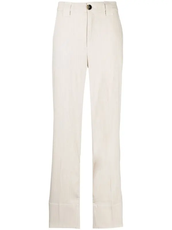 GANNI High-waisted Straight-leg Trousers