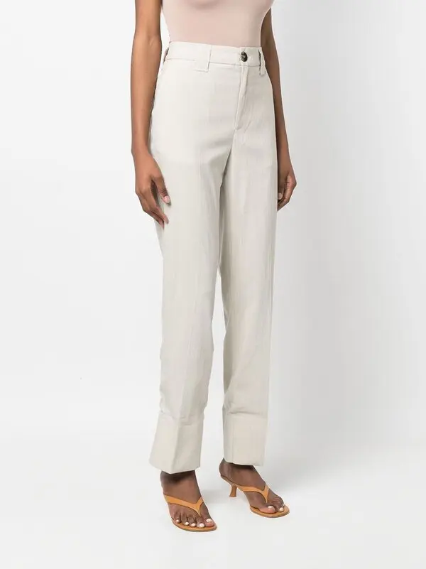 GANNI High-waisted Straight-leg Trousers