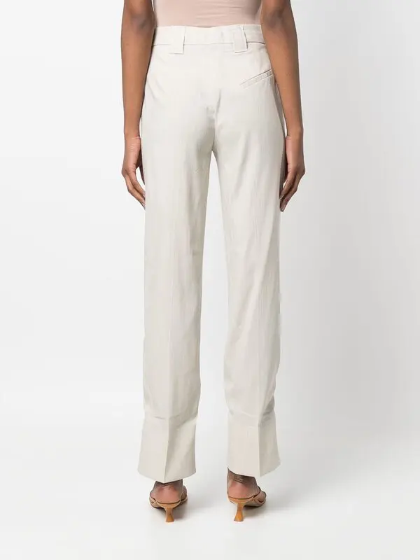 GANNI High-waisted Straight-leg Trousers