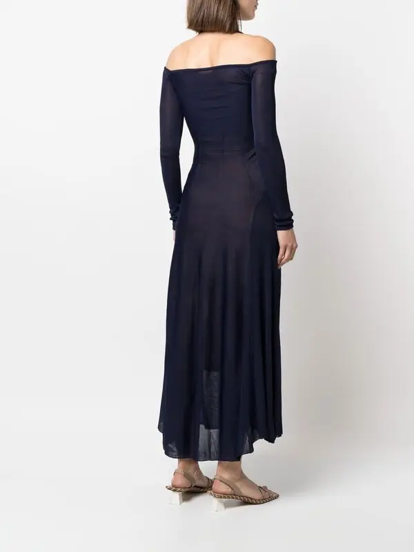 Jacquemus Long Sleeve Halterneck Midi Dress