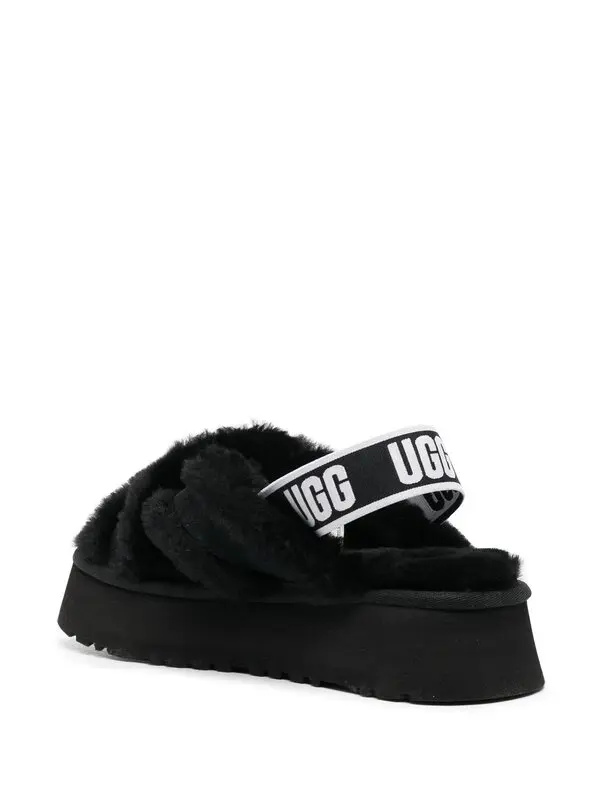 UGG Logo Print Platform Sandals