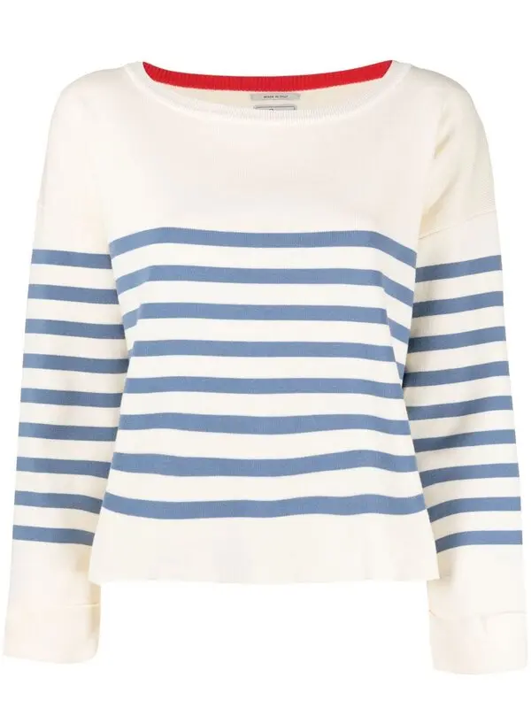 Woolrich Striped Crew Neck Jumper - White
