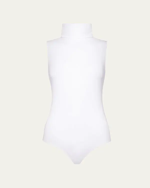 Wolford Sleeveless Turtleneck Bodysuit - White