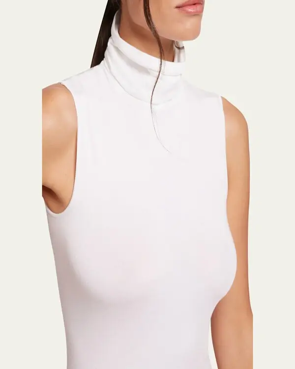 Wolford Sleeveless Turtleneck Bodysuit - White