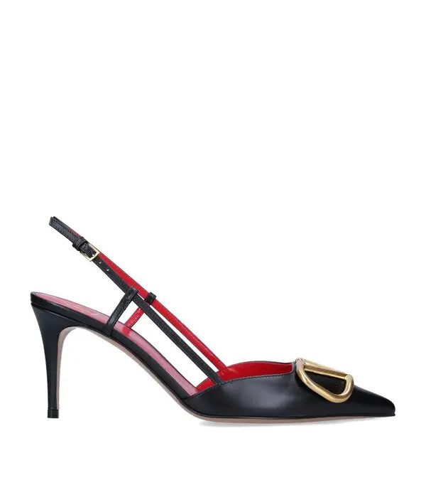 Valentino Garavani Vlogo Slingback Pumps 80 - Black