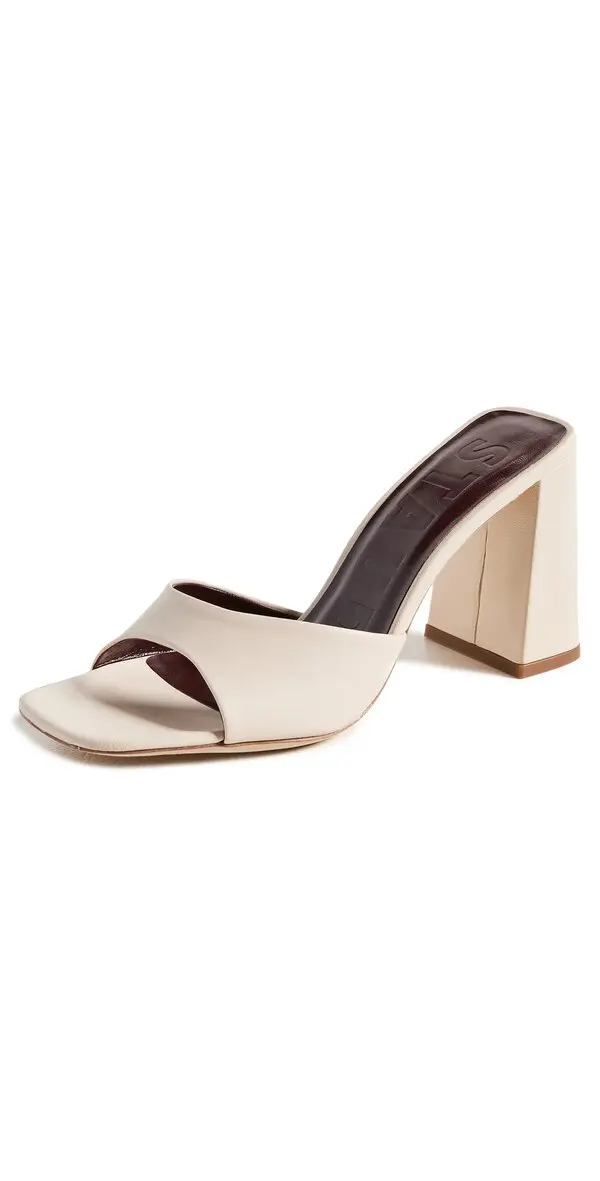 Staud Sloane High Heel Sandals - Cream