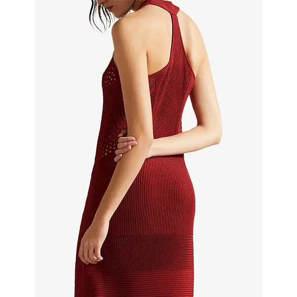 Ted Baker London Milou Crochet Knitted Maxi Dress - Brown | Editorialist
