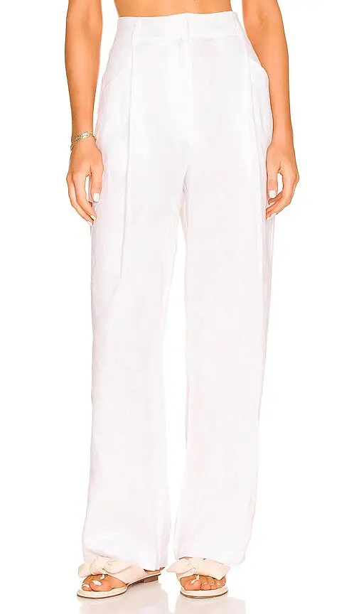 AEXAE Linen Trousers - White