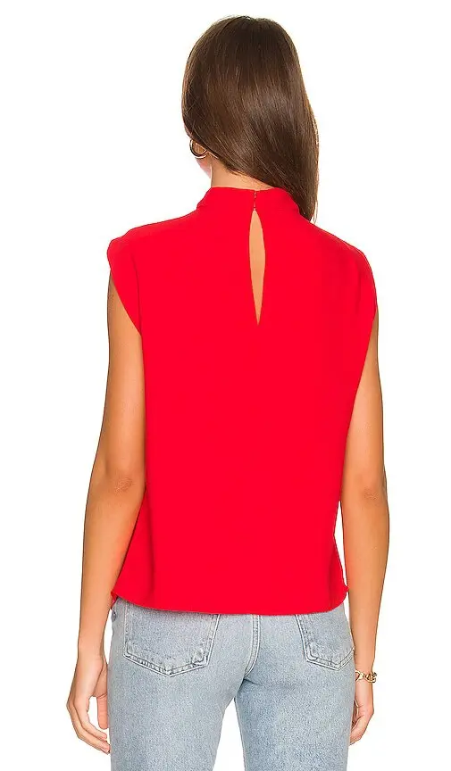 Amanda Uprichard Sleeveless Fabienne Top - Crimson