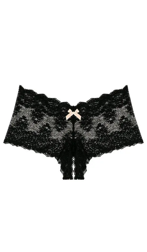Hanky Panky Open Gusset Brief - Black