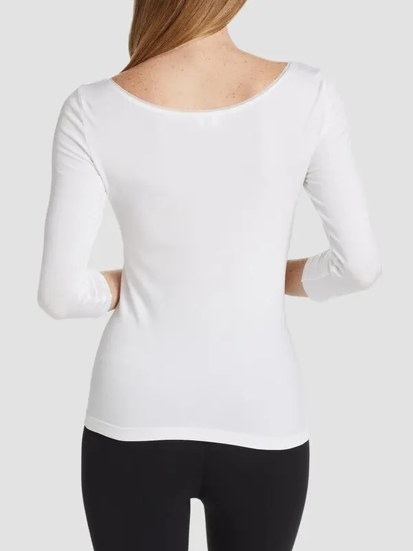 Wolford Cordoba Boatneck Pullover Top - White