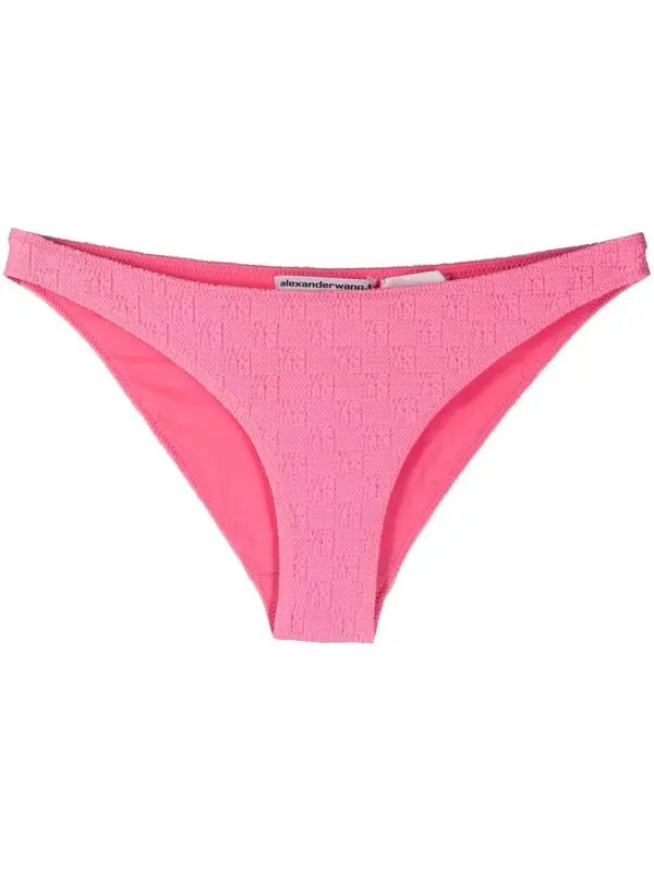Alexander Wang Logo-print Bikini Bottom - Pink