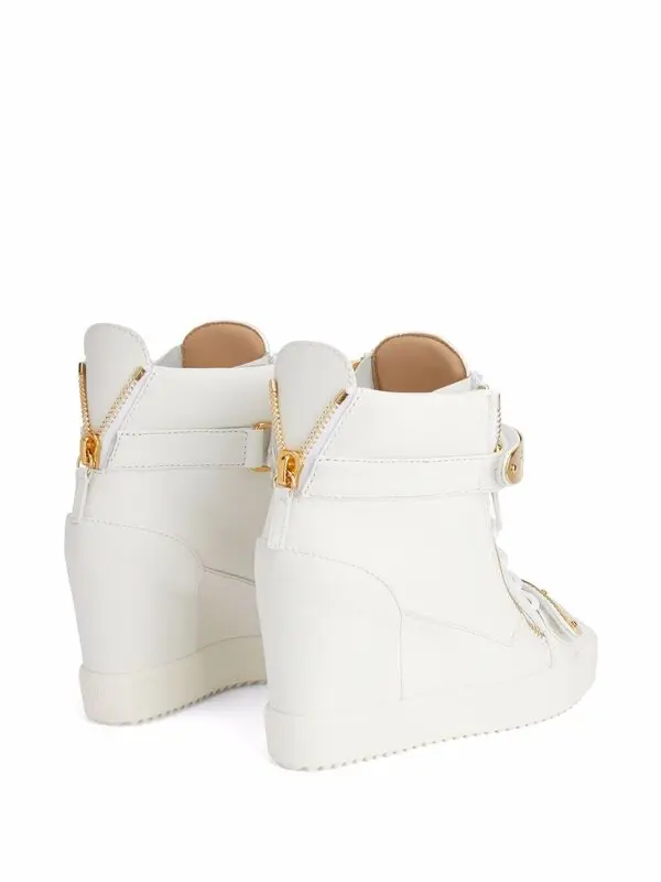GIUSEPPE ZANOTTI Coby Wedge-heel Sneakers - White
