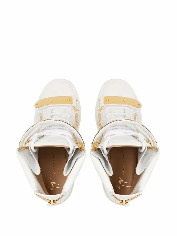 GIUSEPPE ZANOTTI Coby Wedge-heel Sneakers - White