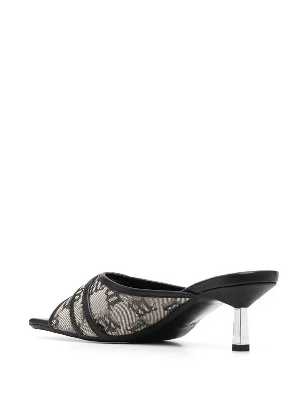 MISBHV 70mm Monogram Mules - Neutrals