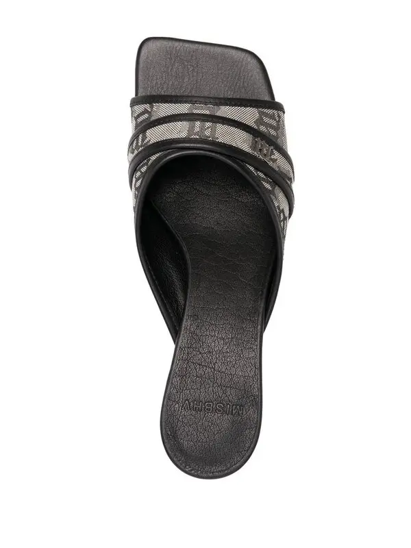MISBHV 70mm Monogram Mules - Neutrals